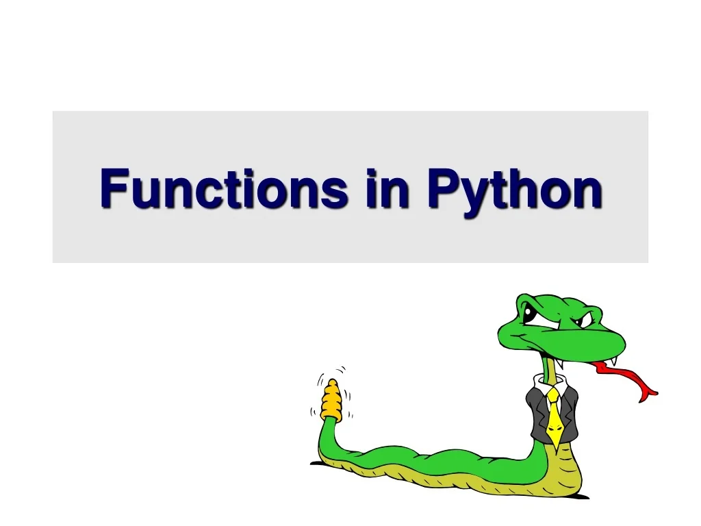 PPT - Functions in Python PowerPoint Presentation, free download - ID ...