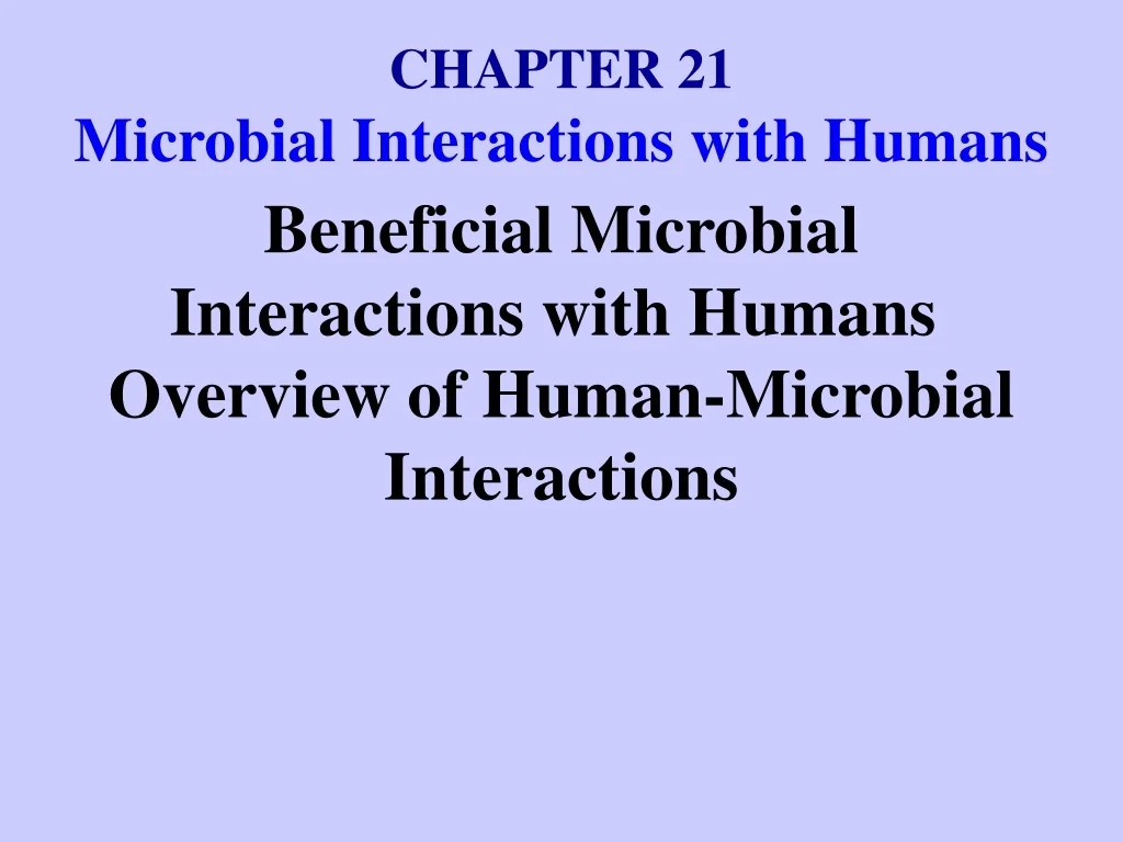 PPT - Human-Microbial Interactions PowerPoint Presentation, free ...
