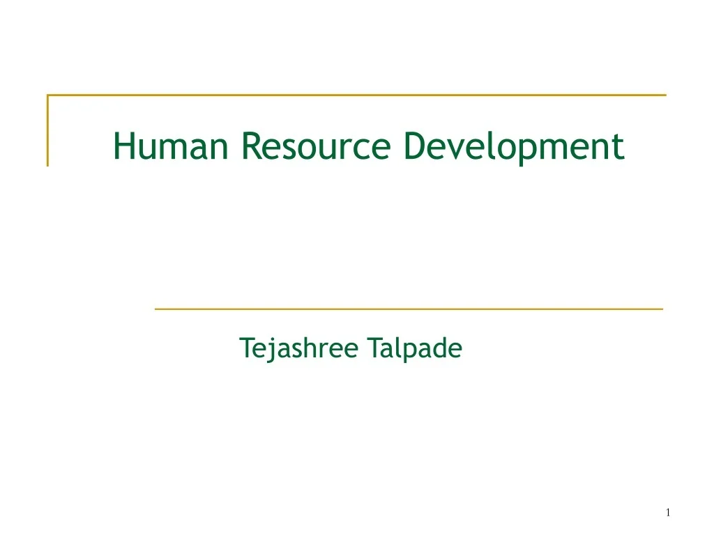 PPT - Human Resource Development PowerPoint Presentation, free download ...