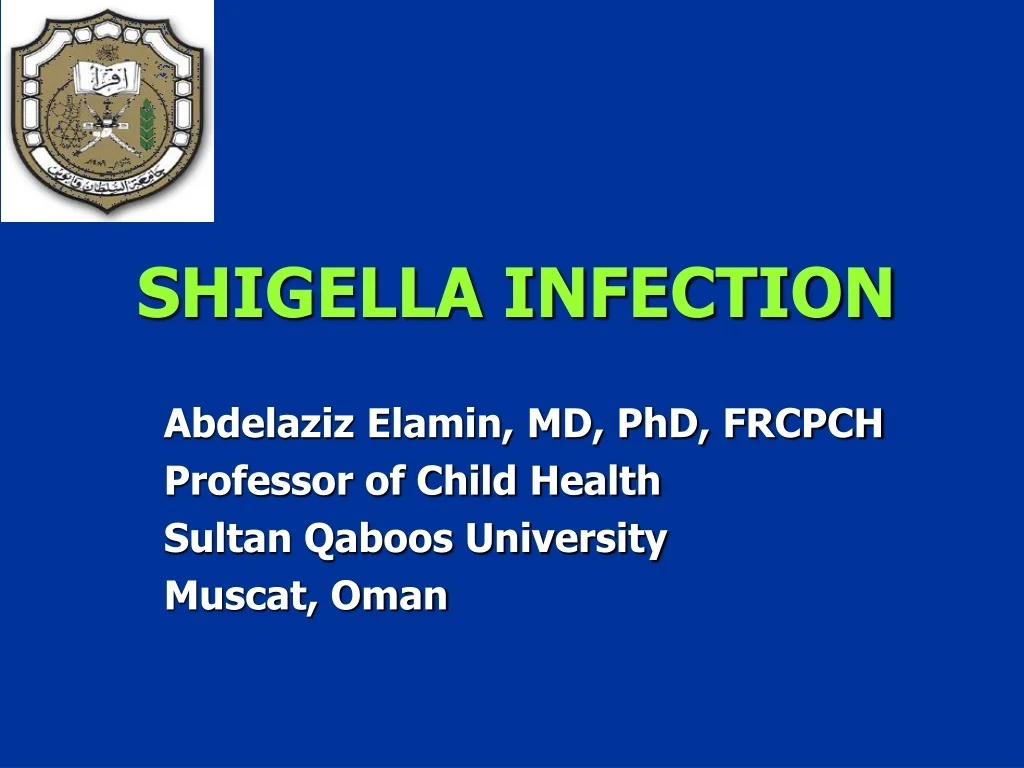 PPT - SHIGELLA INFECTION PowerPoint Presentation, free download - ID ...