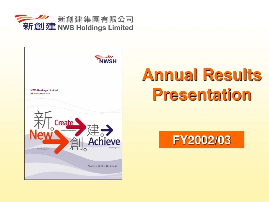 PPT - NWSH Group FY2002/03 Annual Results: Financial Highlights and ...