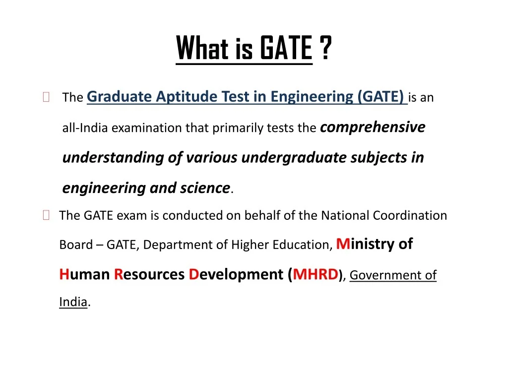 PPT - GATE Exam: Preparation, Benefits, Syllabus, and Tips PowerPoint ...