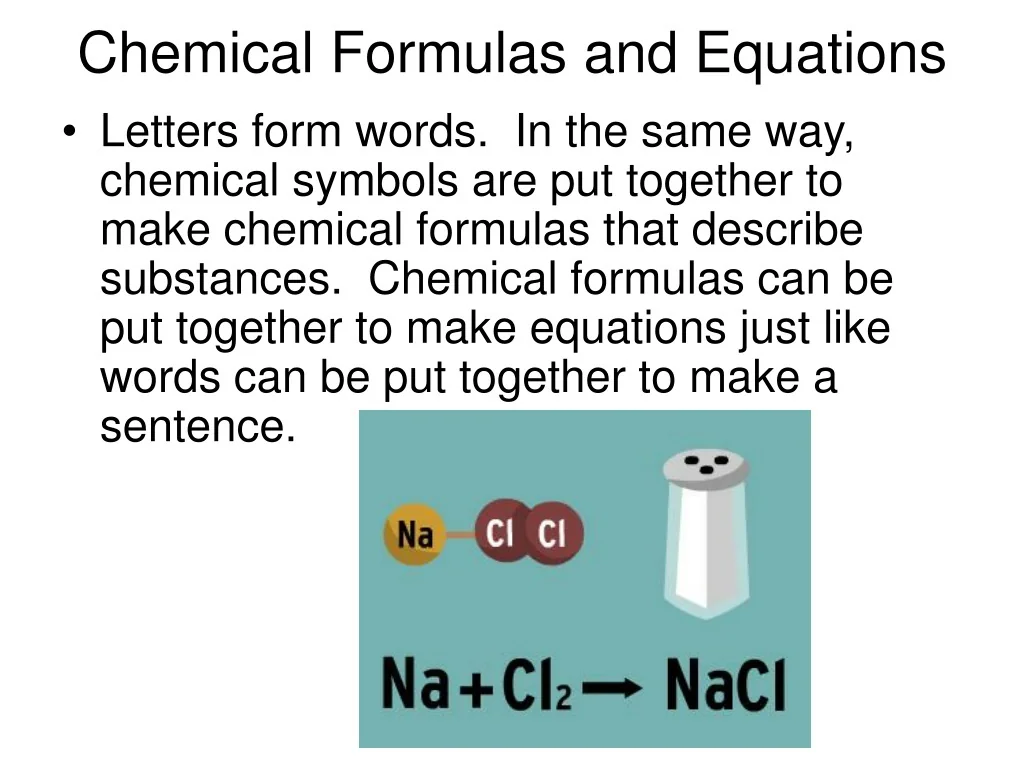 PPT - Chemical Formulas and Equations PowerPoint Presentation, free ...
