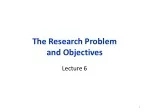 PPT - Problem Formulation: Problem Statements and Research Objectives ...