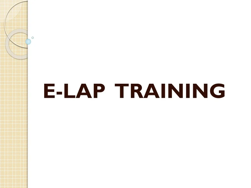 PPT - E-LAP Training Manual for Child Assessment PowerPoint ...