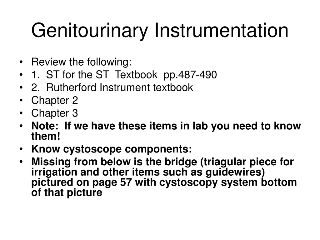 PPT - Essential Genitourinary and Gynecological Instruments Review ...