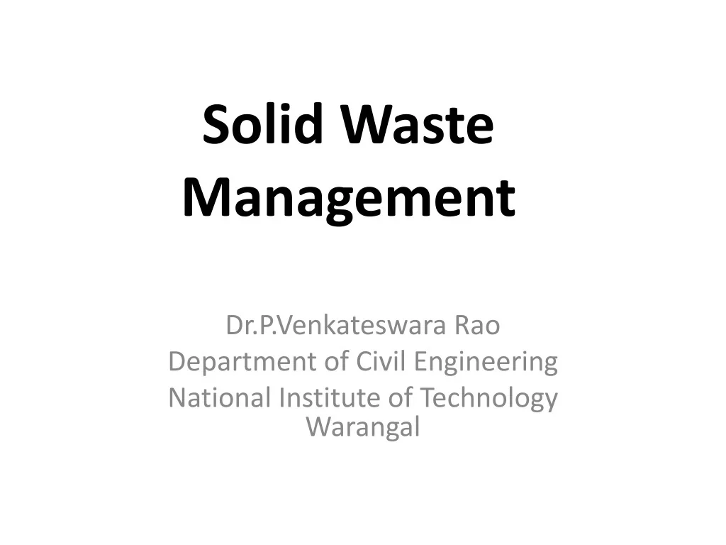 PPT - Solid Waste Management PowerPoint Presentation, free download ...