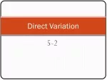 PPT - Direct Variation PowerPoint Presentation, free download - ID:2464649