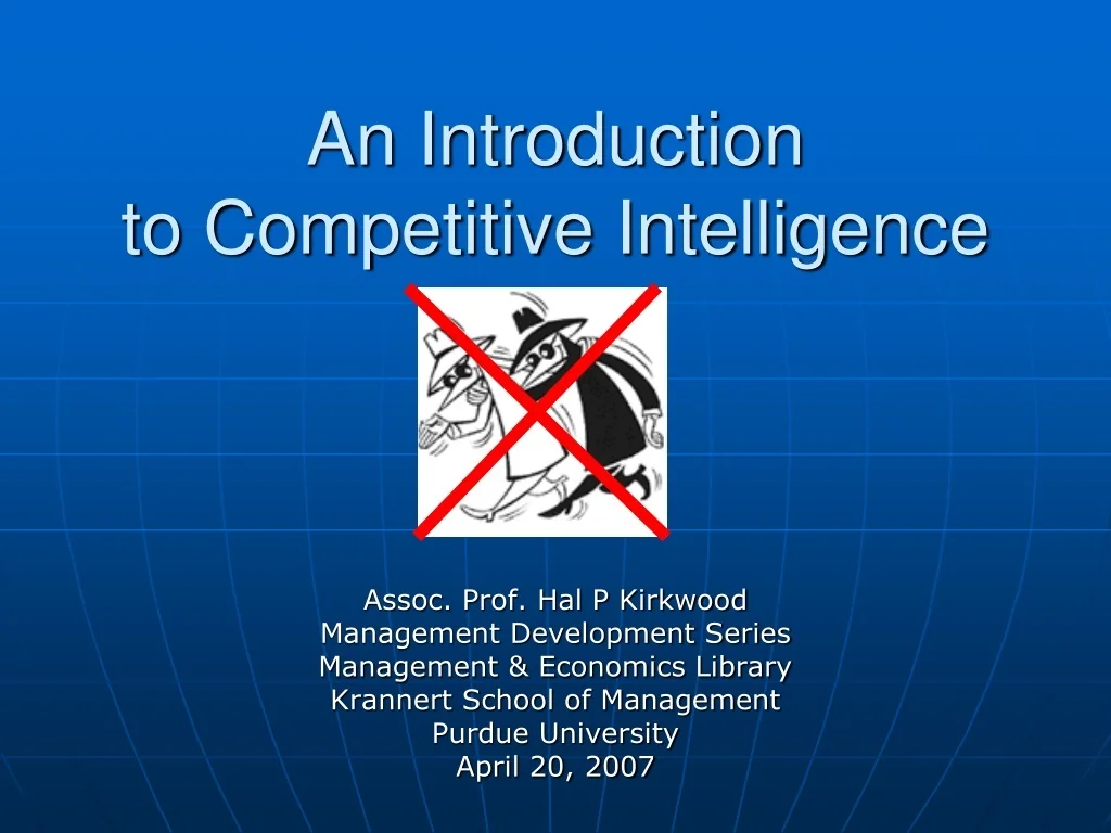 PPT - An Introduction to Competitive Intelligence PowerPoint ...