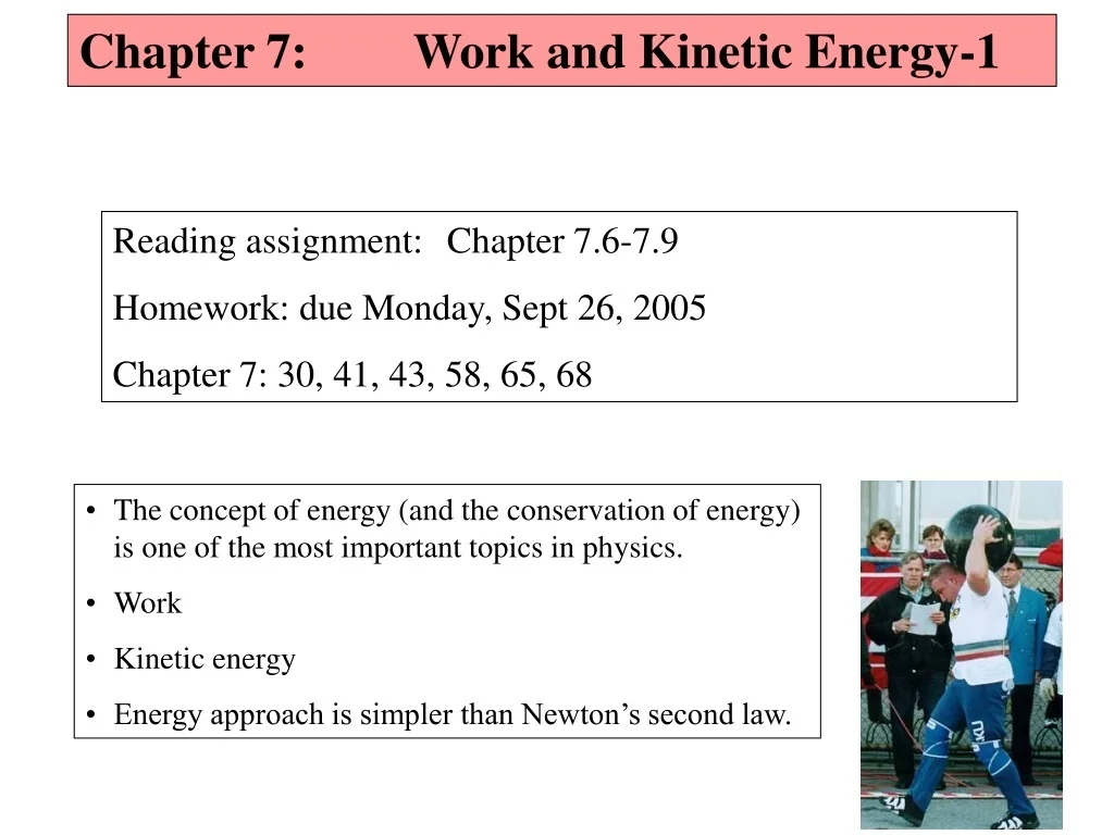 PPT - Work & Kinetic Energy in Physics PowerPoint Presentation, free ...