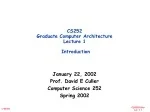 PPT - CpE 442 Introduction To Computer Architecture Lecture 1 PowerPoint Presentation - ID:9212073