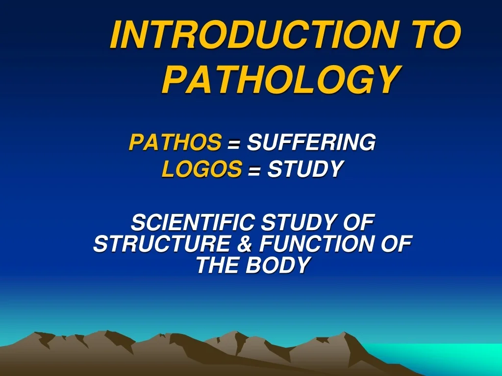 PPT - Evolution of Pathology: Unveiling the Science of Disease through ...