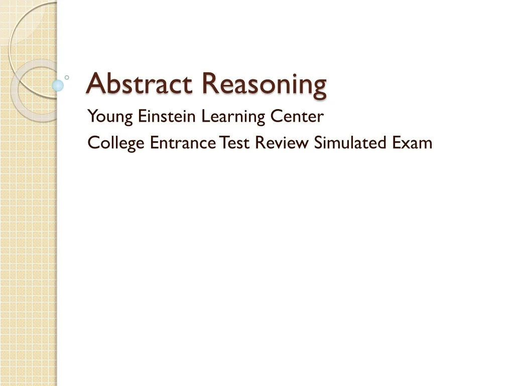 PPT - Abstract Reasoning PowerPoint Presentation, free download - ID ...