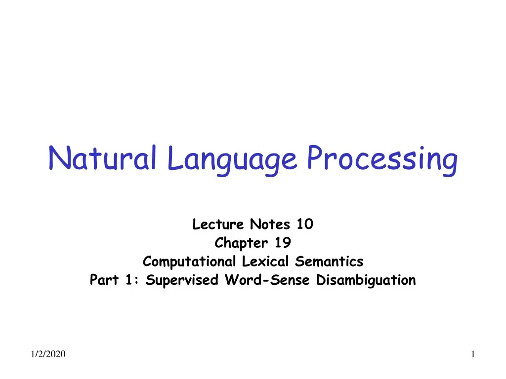 PPT - Natural Language Processing PowerPoint Presentation, free ...