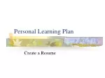 PPT - Personal Learning Plan PowerPoint Presentation, free download ...