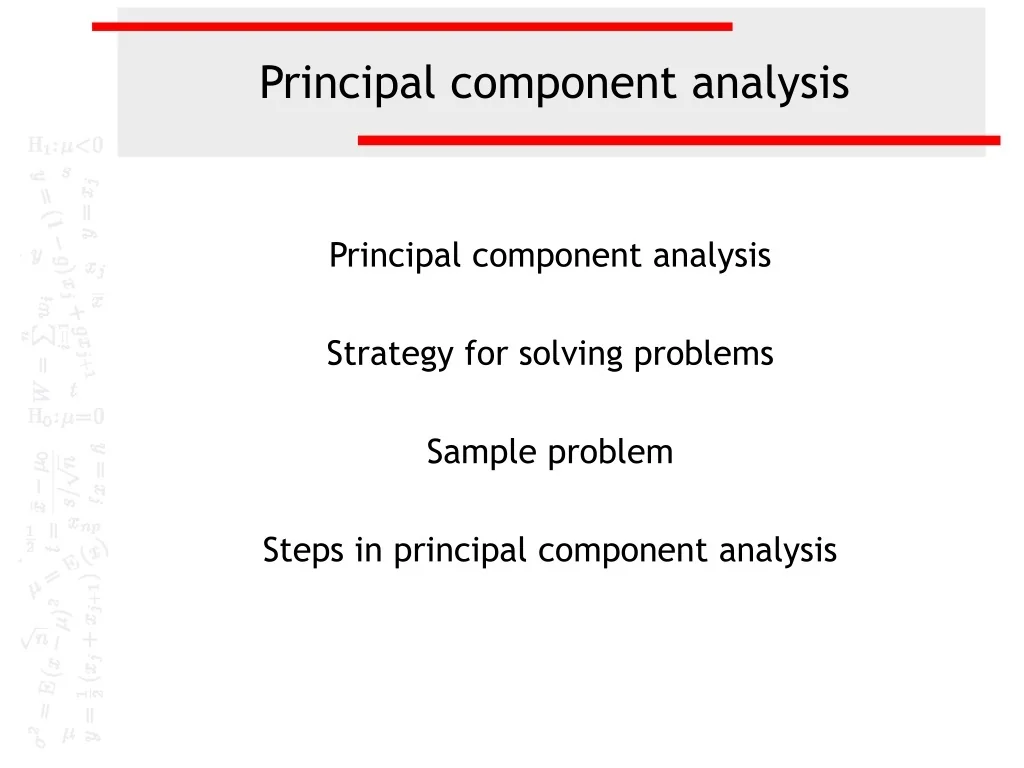 PPT - Comprehensive Guide to Principal Component Analysis Process ...