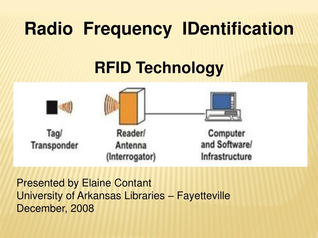 PPT - Radio Frequency IDentification RFID Technology PowerPoint ...