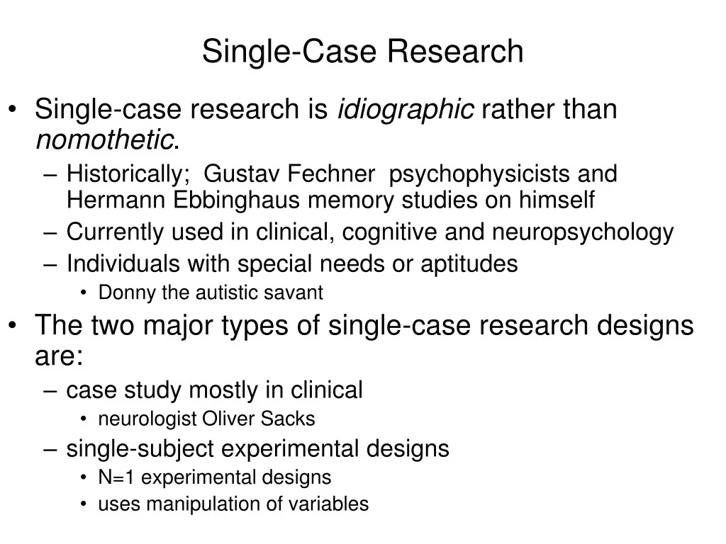 PPT - Single-Case Research PowerPoint Presentation, free download - ID ...