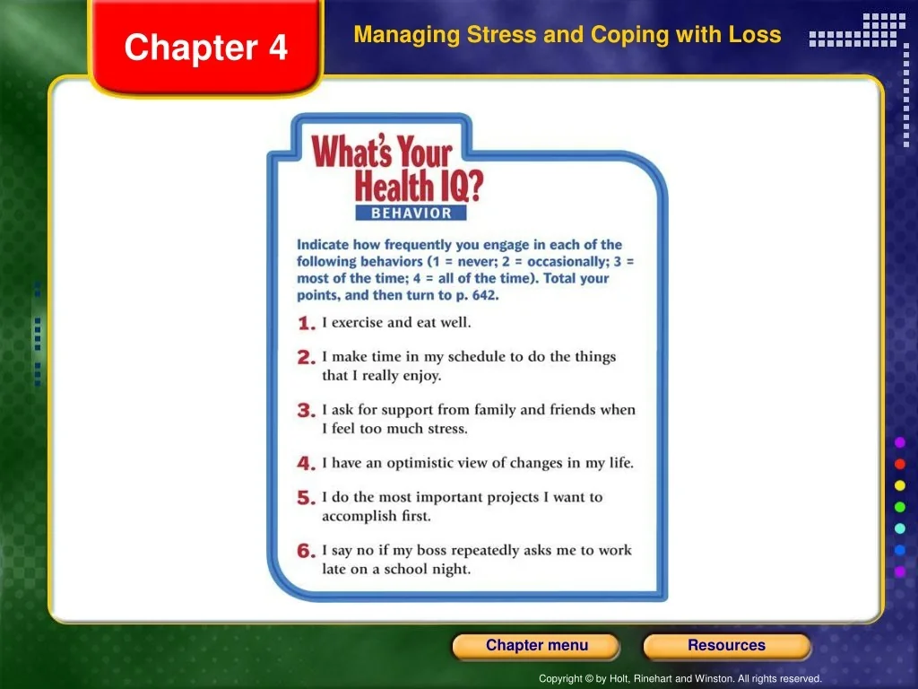 PPT - Managing Stress and Coping with Loss PowerPoint Presentation ...