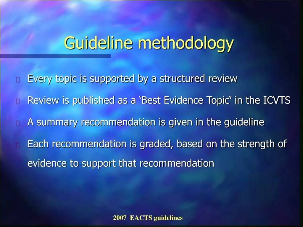 PPT - Guideline methodology PowerPoint Presentation, free download - ID ...