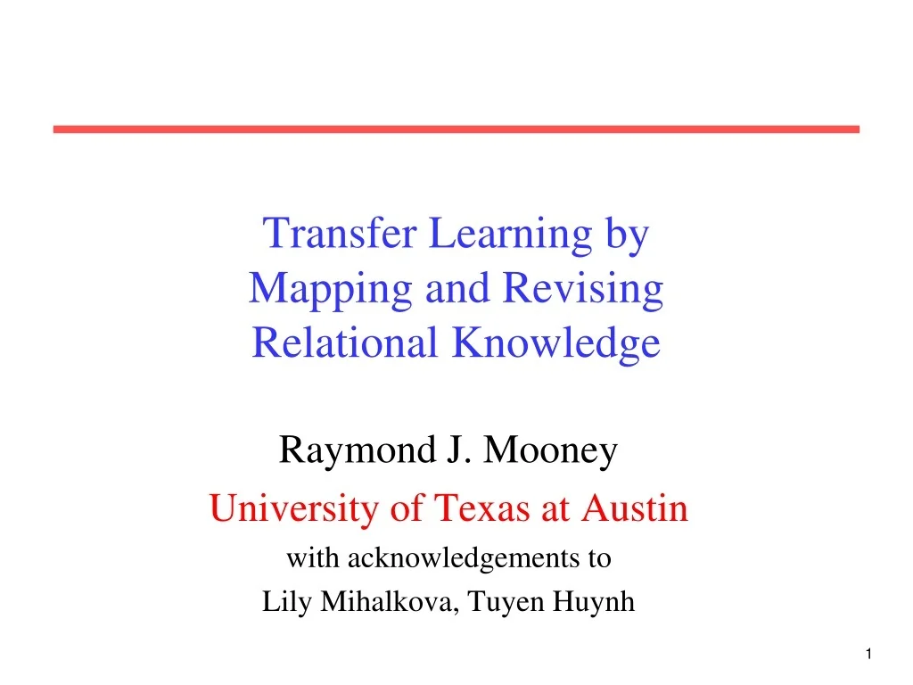 PPT - Enhancing Learning Through Transfer Knowledge Mapping PowerPoint ...