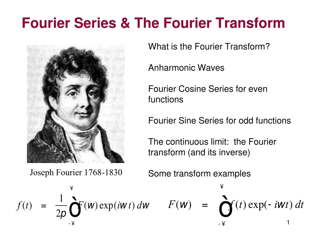 PPT - Fourier Series & The Fourier Transform PowerPoint Presentation ...