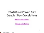 PPT - Introduction to sample size and power calculations PowerPoint ...