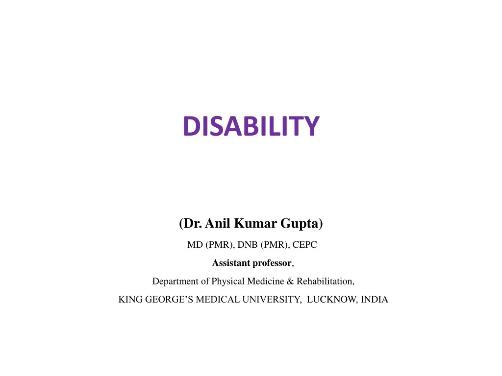PPT - DISABILITY PowerPoint Presentation, free download - ID:9407654