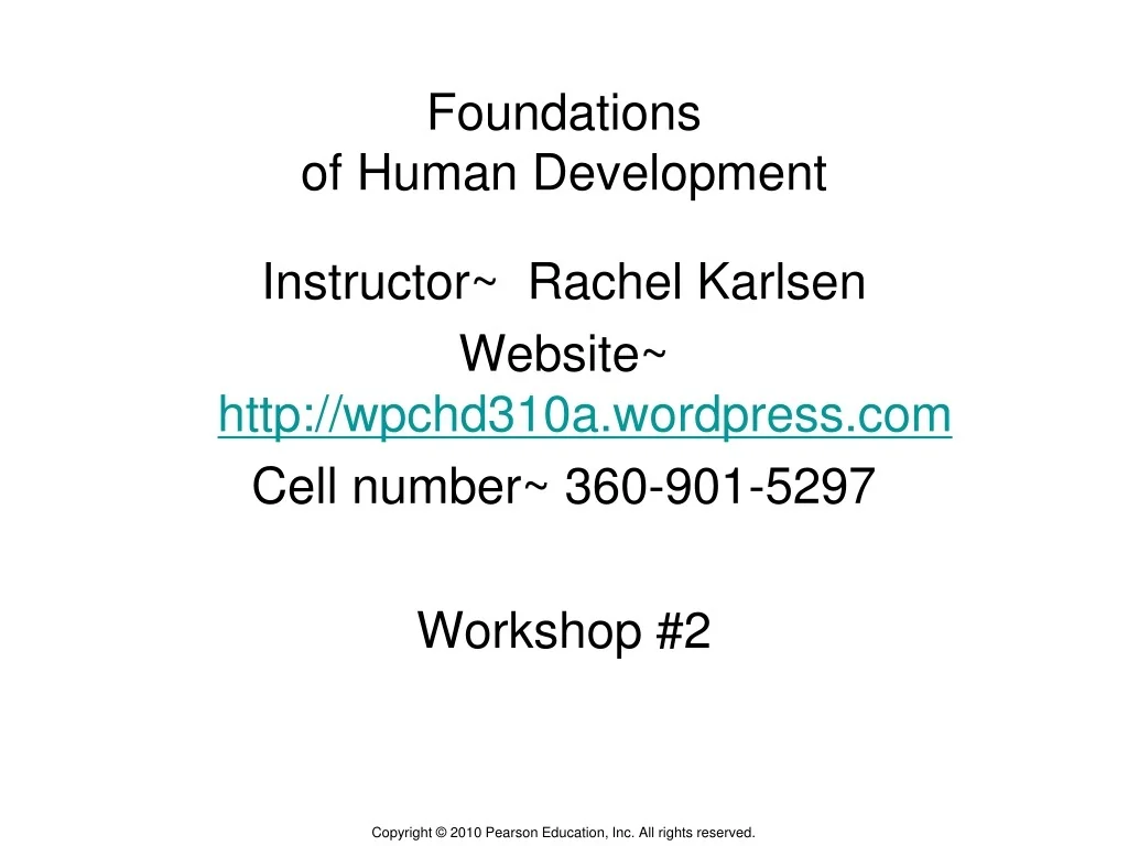 PPT - Foundations of Human Development PowerPoint Presentation, free ...