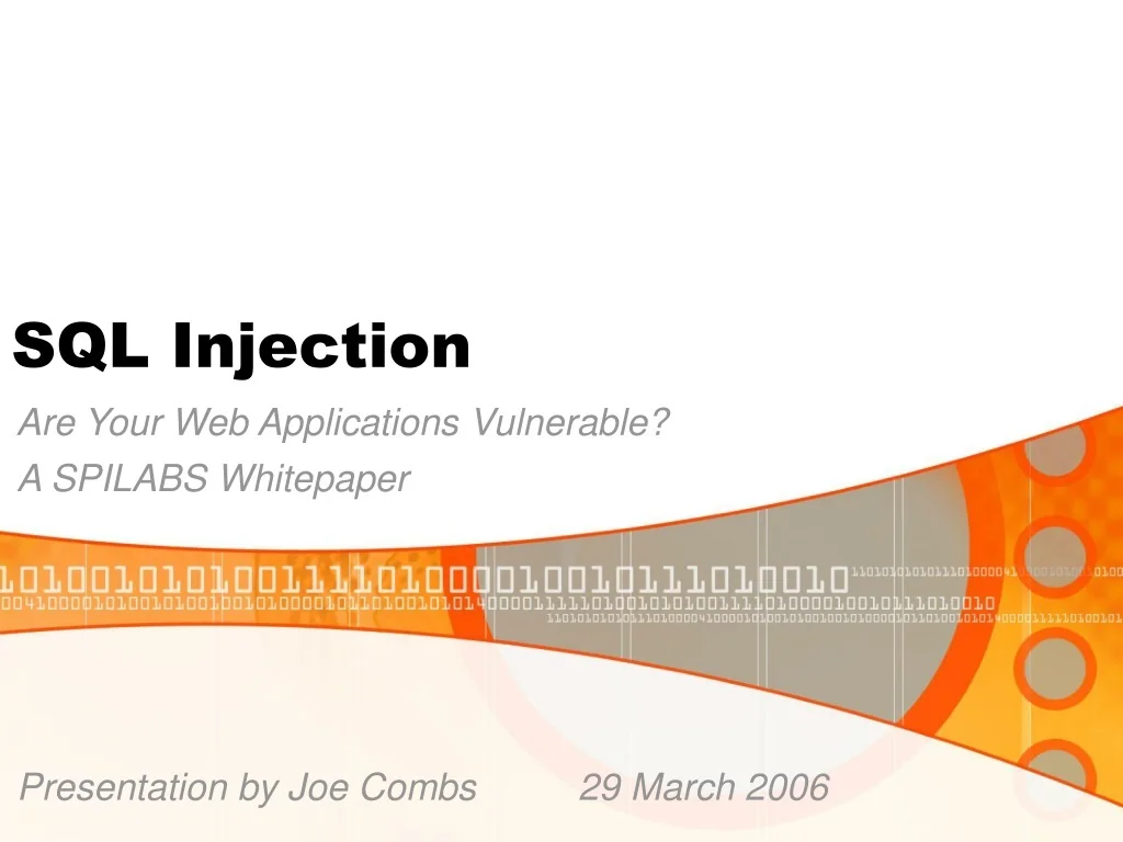 PPT - SQL Injection PowerPoint Presentation, free download - ID:9410191