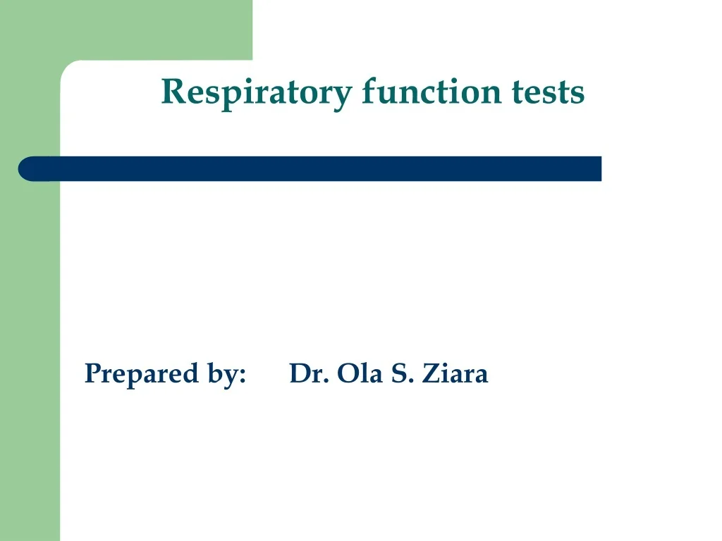 PPT - Respiratory function tests PowerPoint Presentation, free download ...