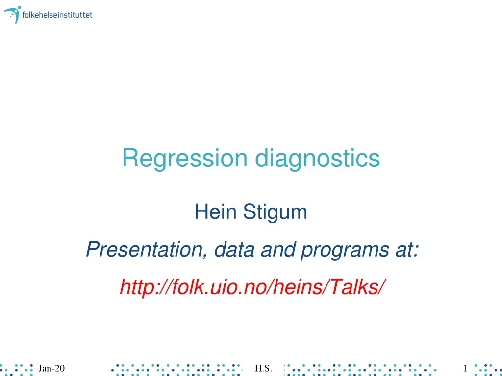 PPT - Linear Regression Diagnostics and Robust Results Presentation ...
