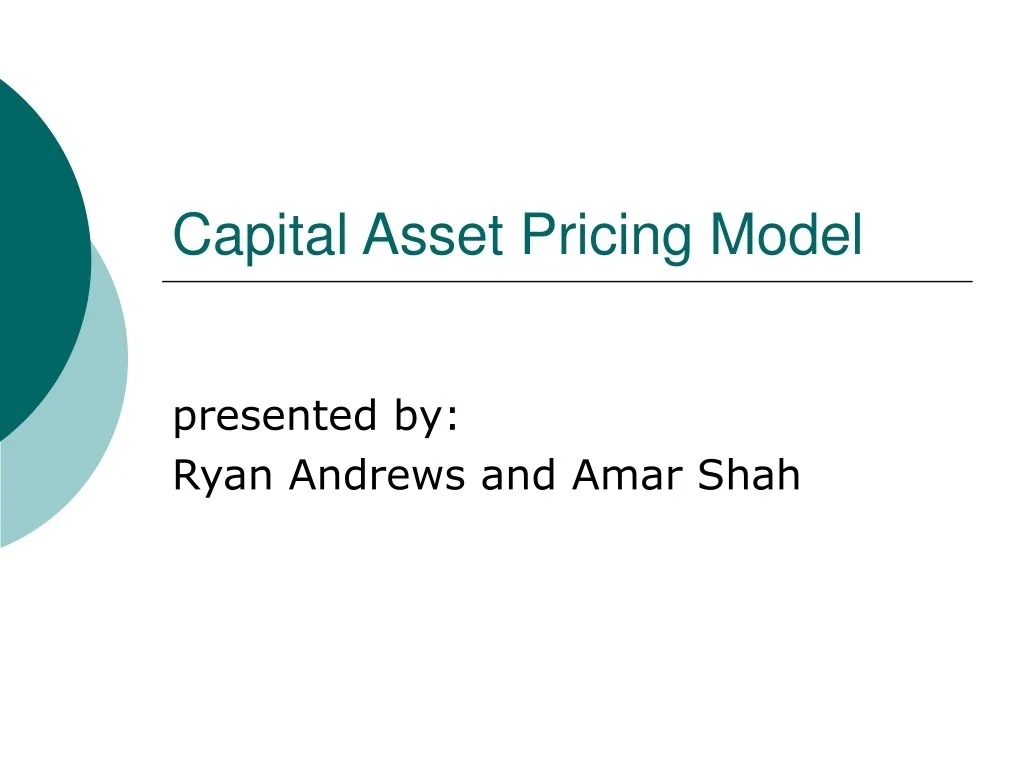 PPT - Capital Asset Pricing Model PowerPoint Presentation, free ...