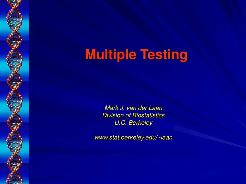PPT - Multiple Testing PowerPoint Presentation, free download - ID:9413435
