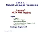 PPT - Chapter 5: POS Tagging PowerPoint Presentation, free download ...