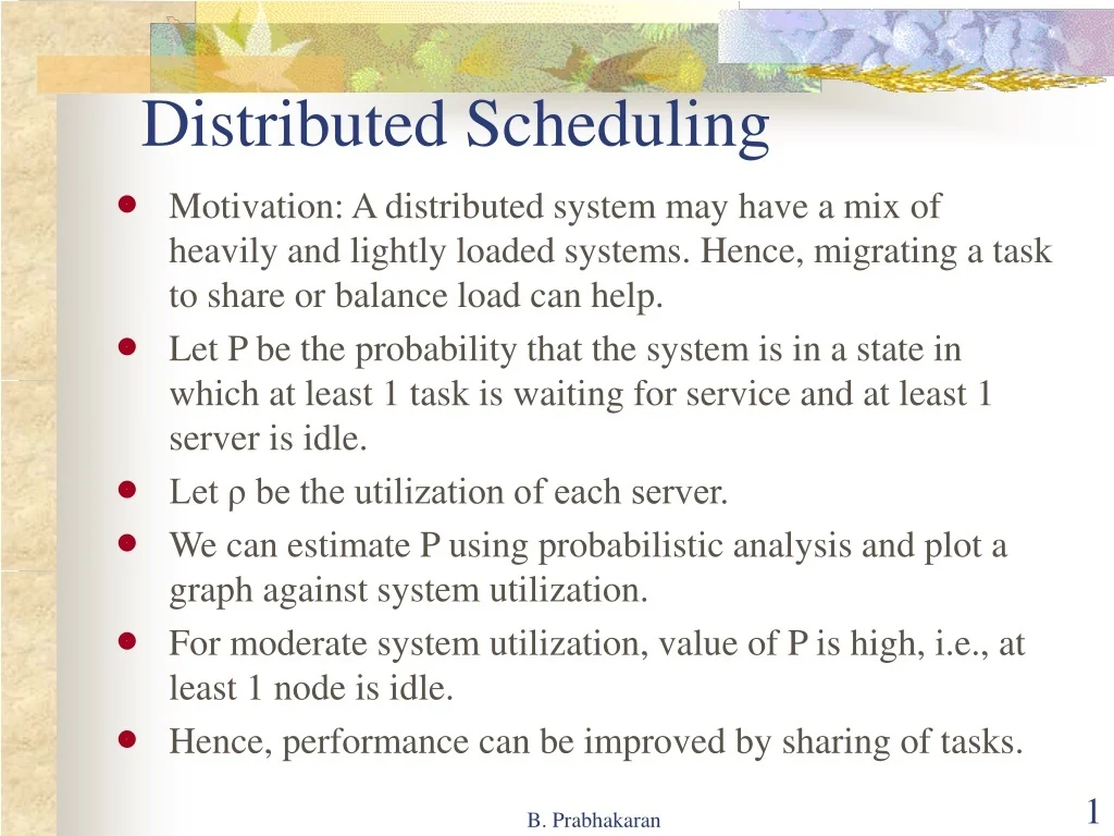 PPT - Efficient Load Distribution in Distributed Systems PowerPoint ...