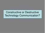PPT - Destructive and Constructive Communication PowerPoint ...