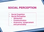 PPT - SOCIAL PSYCHOLOGY social perception and attitudes PowerPoint ...