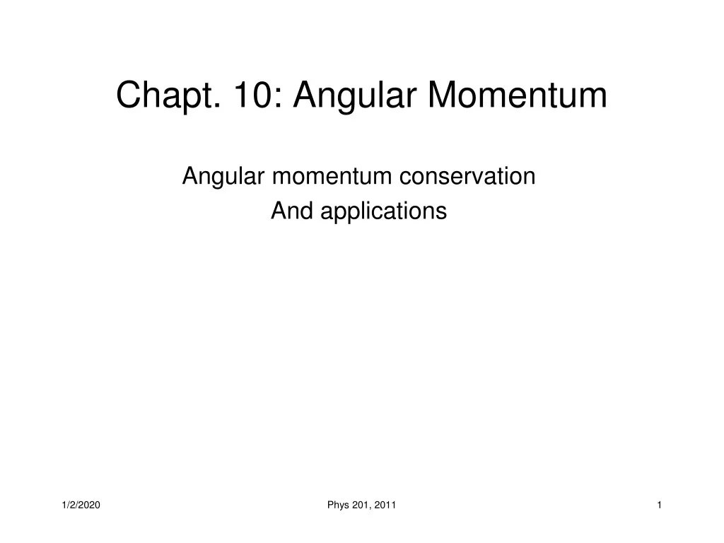 PPT - Angular Momentum Conservation in Physics PowerPoint Presentation ...