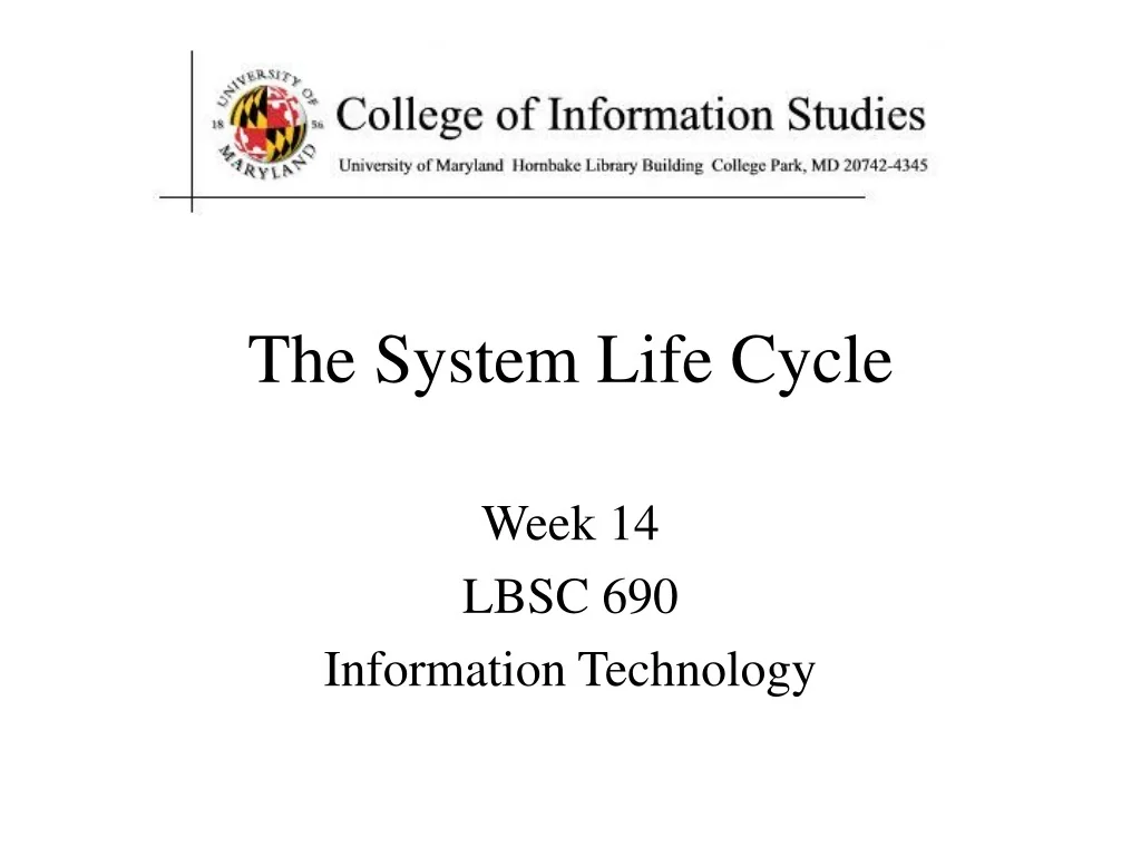 PPT - System Life Cycle in Information Technology PowerPoint ...