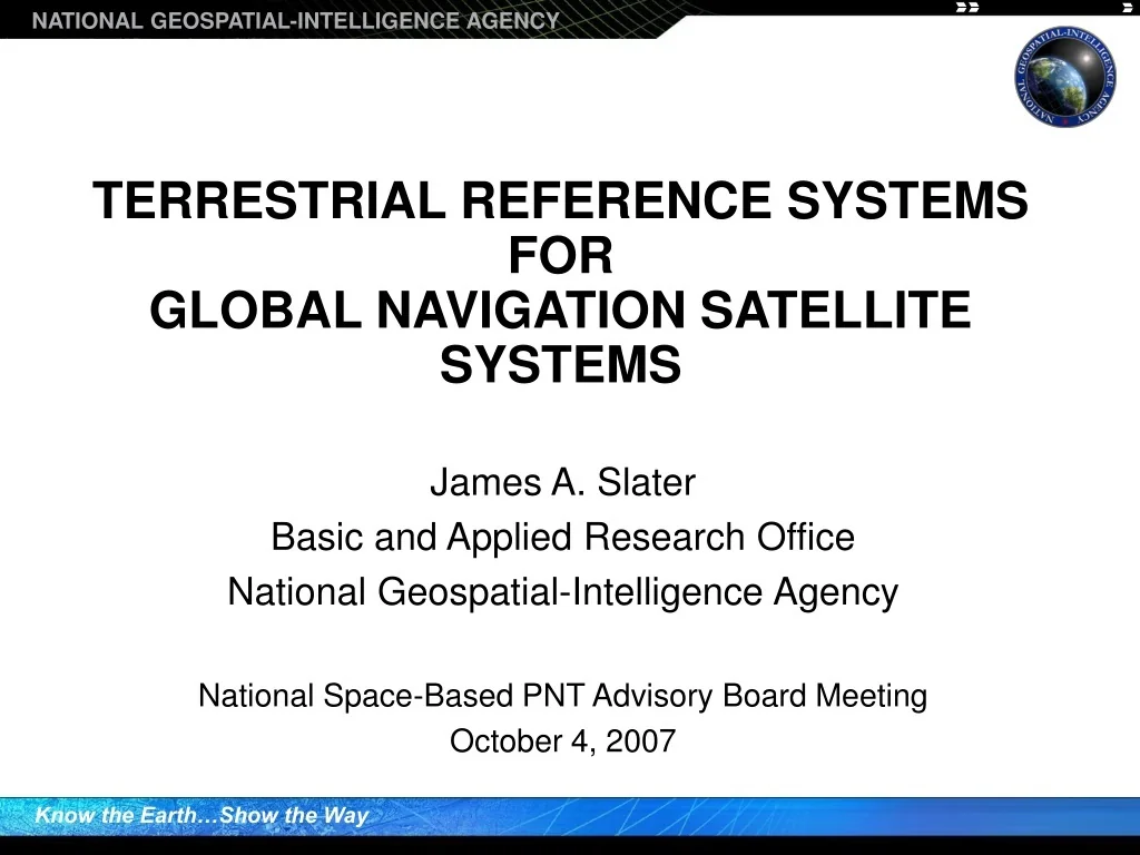 PPT - Global Terrestrial Reference Systems in Navigation PowerPoint Presentation - ID:9417454