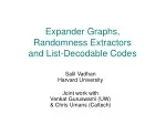 PPT - Graph Codes and Expander Graphs PowerPoint Presentation, free ...
