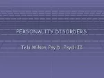 PPT - Personality disorders PowerPoint Presentation, free download - ID:268918