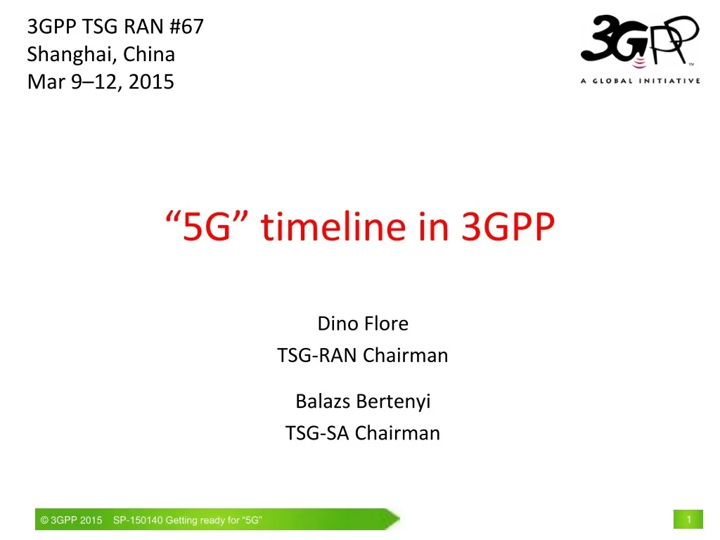 PPT - “Charting the Path: 5G Timeline for RAN Evolution in 3GPP” PowerPoint Presentation - ID ...