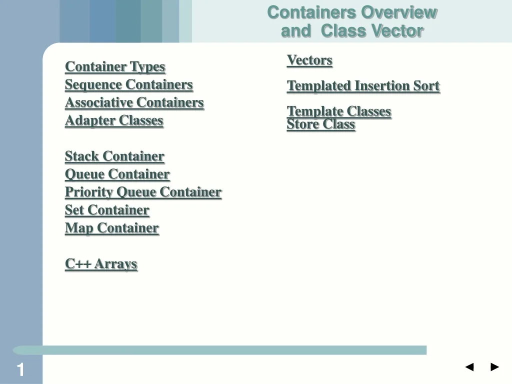 PPT - Overview of Sequence and Associative Containers in C++ STL PowerPoint Presentation - ID ...