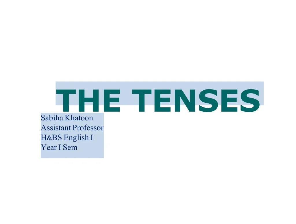 PPT - Verb Tenses: Rules and Examples PowerPoint Presentation, free ...
