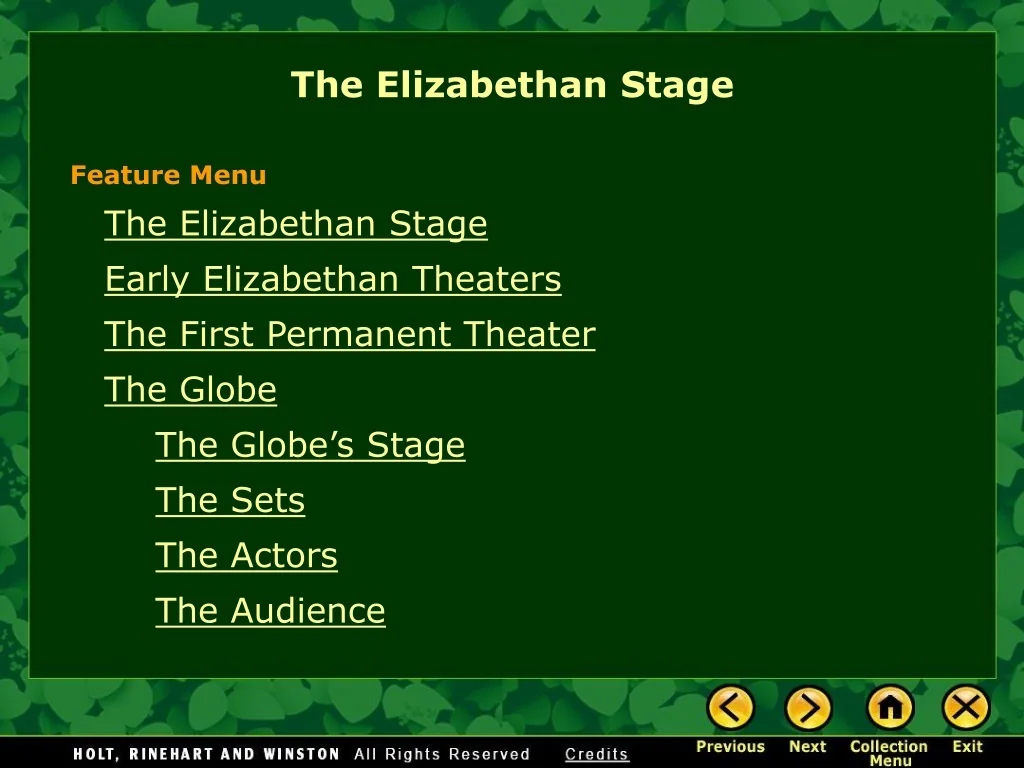 PPT - Discovering the Elizabethan Stage: A Window into Theatrical Past ...