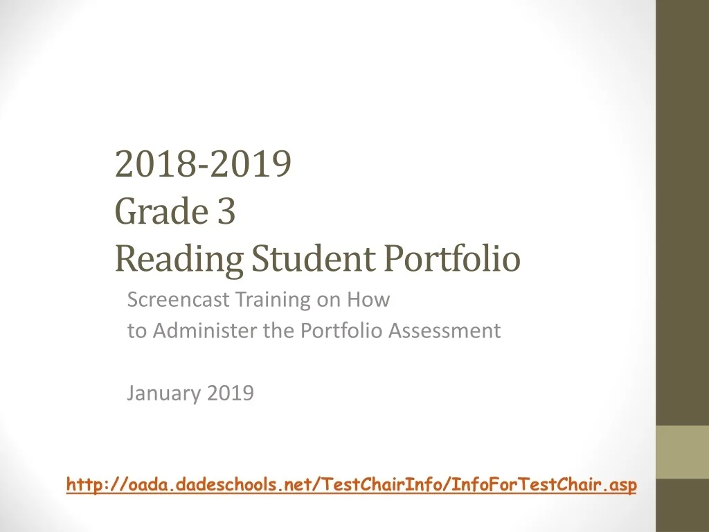 PPT - Portfolio Assessment Administration Training for Grade 3 Teachers ...