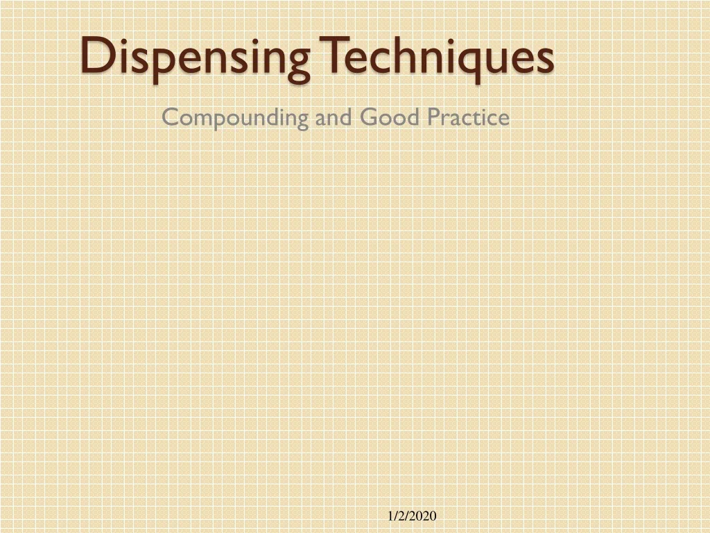 PPT - Dispensing Techniques PowerPoint Presentation, free download - ID ...