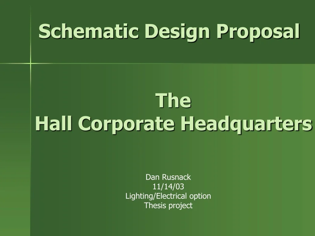 PPT - Schematic Design Proposal PowerPoint Presentation, free download ...